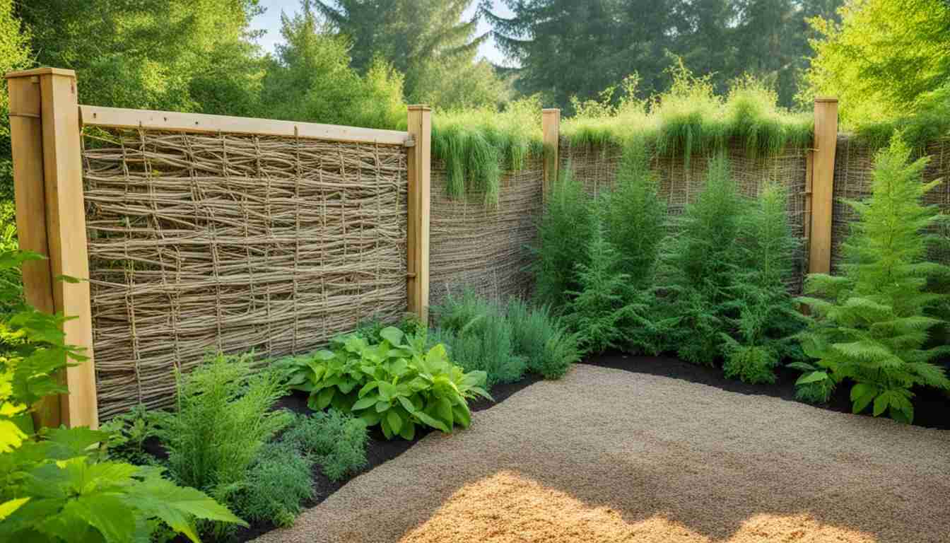 Eco Friendly Natural Hemp and Woven Hurdle Fencing Options