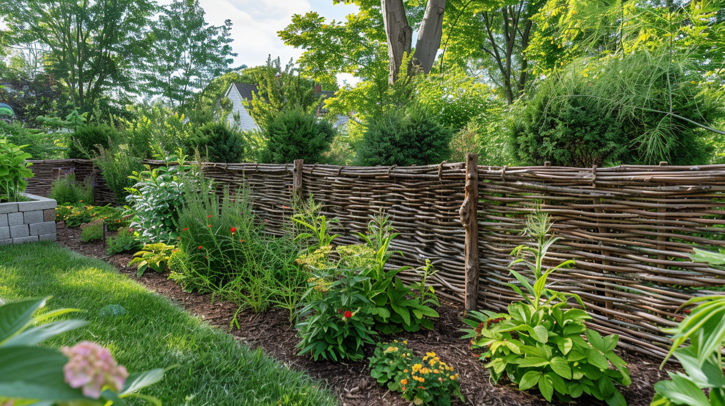 Eco Friendly Natural Hemp and Woven Hurdle Fencing Options
